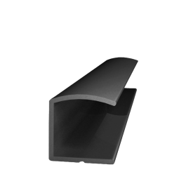 Profil din aluminiu pentru usi tip U 2.5 ml, negru | Regency